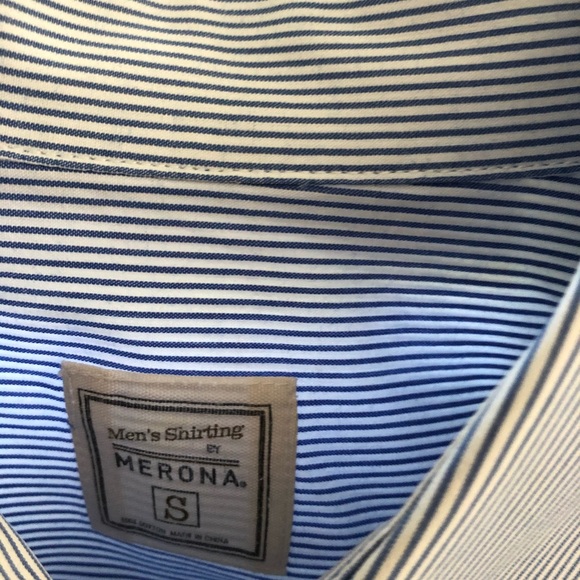 Merona | Shirts | Mens Blue And White Striped Shirt | Poshmark